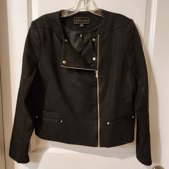 Metaphor | Jackets & Coats | Metaphor Large Black Moto Jacket | Poshmark
